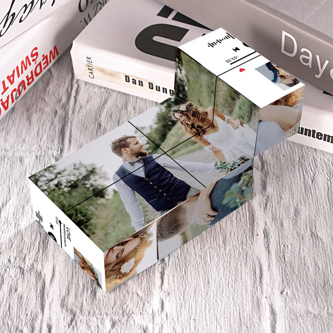 Custom Magic Cube Scannable Music Code Multi Photo Cube - Etsy