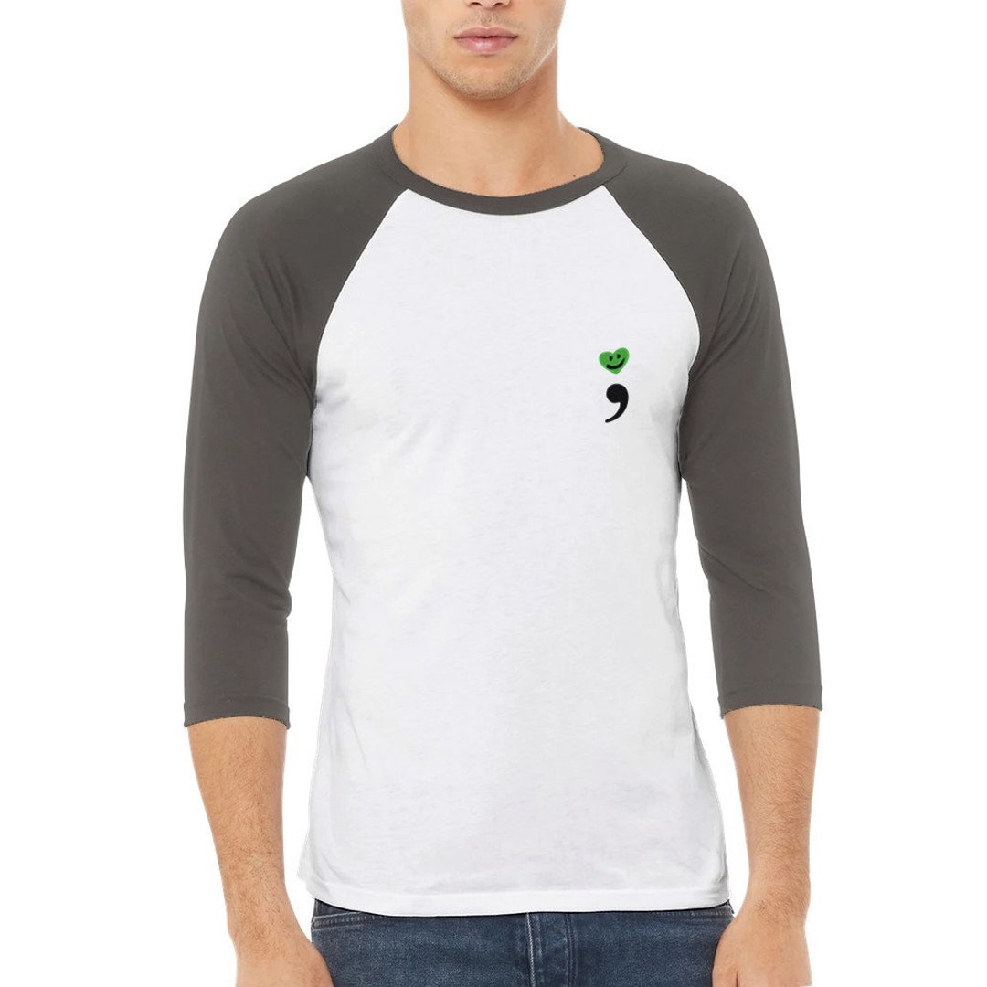 Green Heart Collection “semicolon” Men’s T-shirt - Etsy