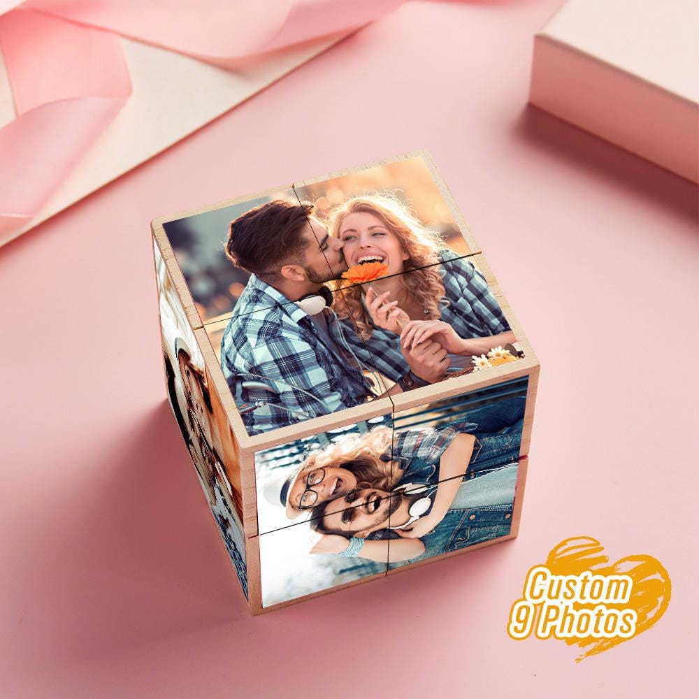Personalized Photo Wooden Rubik's Cube Home Ornament Rubik's Cube Gift ...