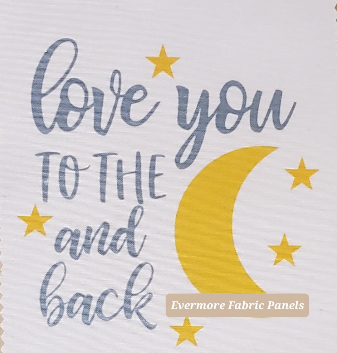 Love You to the Moon Fabric Panel, Nursery Decor - Etsy