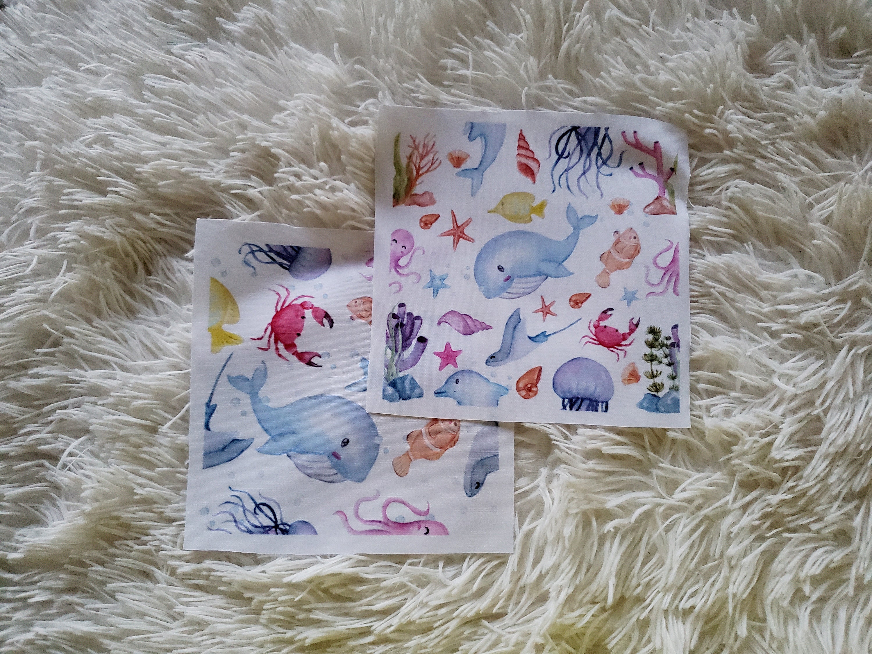 Ocean Nursery Fabric Panel, Sea Themed Nursery Fabric Panel, Baby Under ...