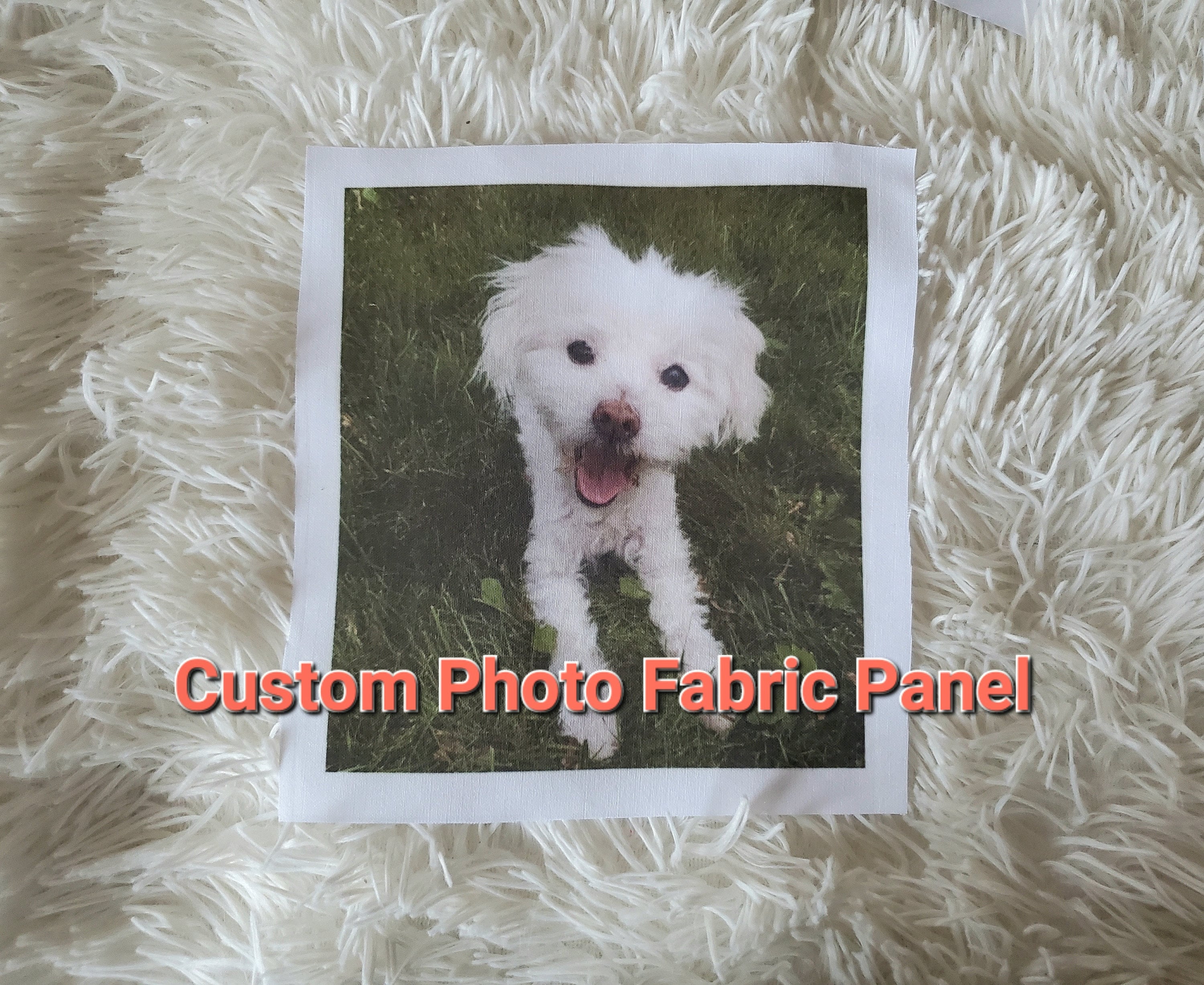 Custom Photo Fabric Panel, Print Your Photo on Fabric, Your Text on ...