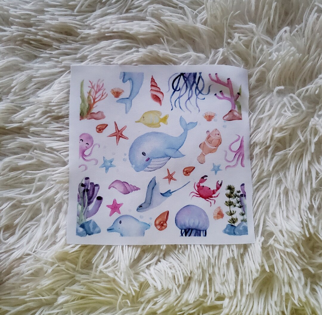 Ocean Nursery Fabric Panel, Sea Themed Nursery Fabric Panel, Baby Under ...