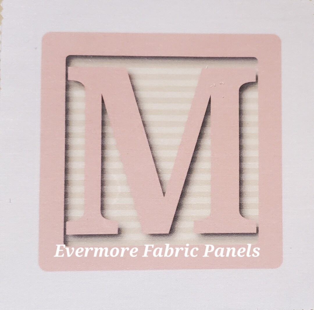 Alphabet Block Baby Fabric Panel, Block Letter Monogram Fabric Panel ...