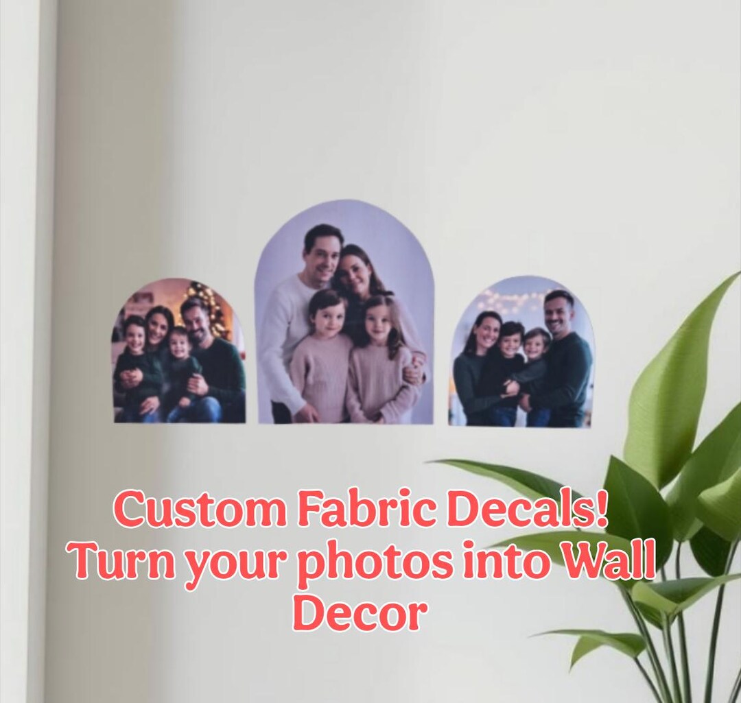 Custom Photo Fabric Wall Decals, Print Your Own Photos - Etsy