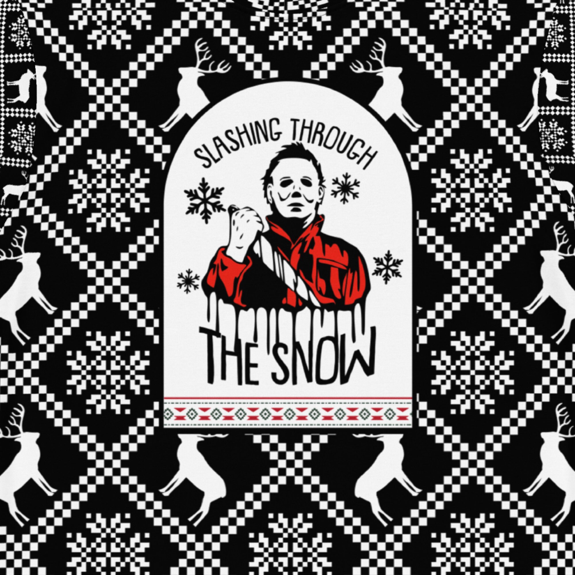 Slashing Through the Snow Michael Myers Christmas T-shrit - Etsy