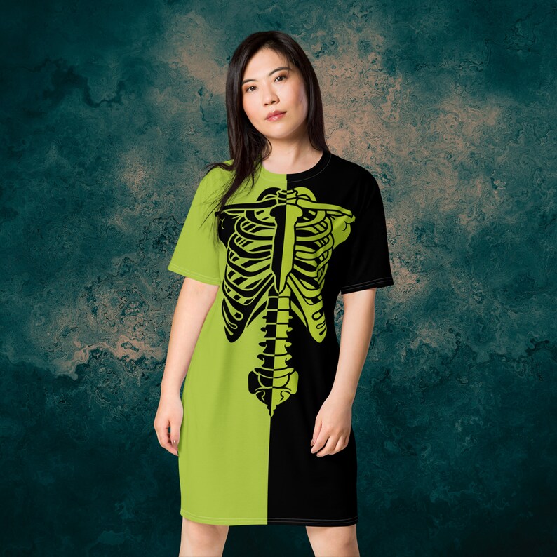 Skeleton Dress Alt Goth Aesthetic Alt Goth Fashion Goth Chic Bone Dress ...
