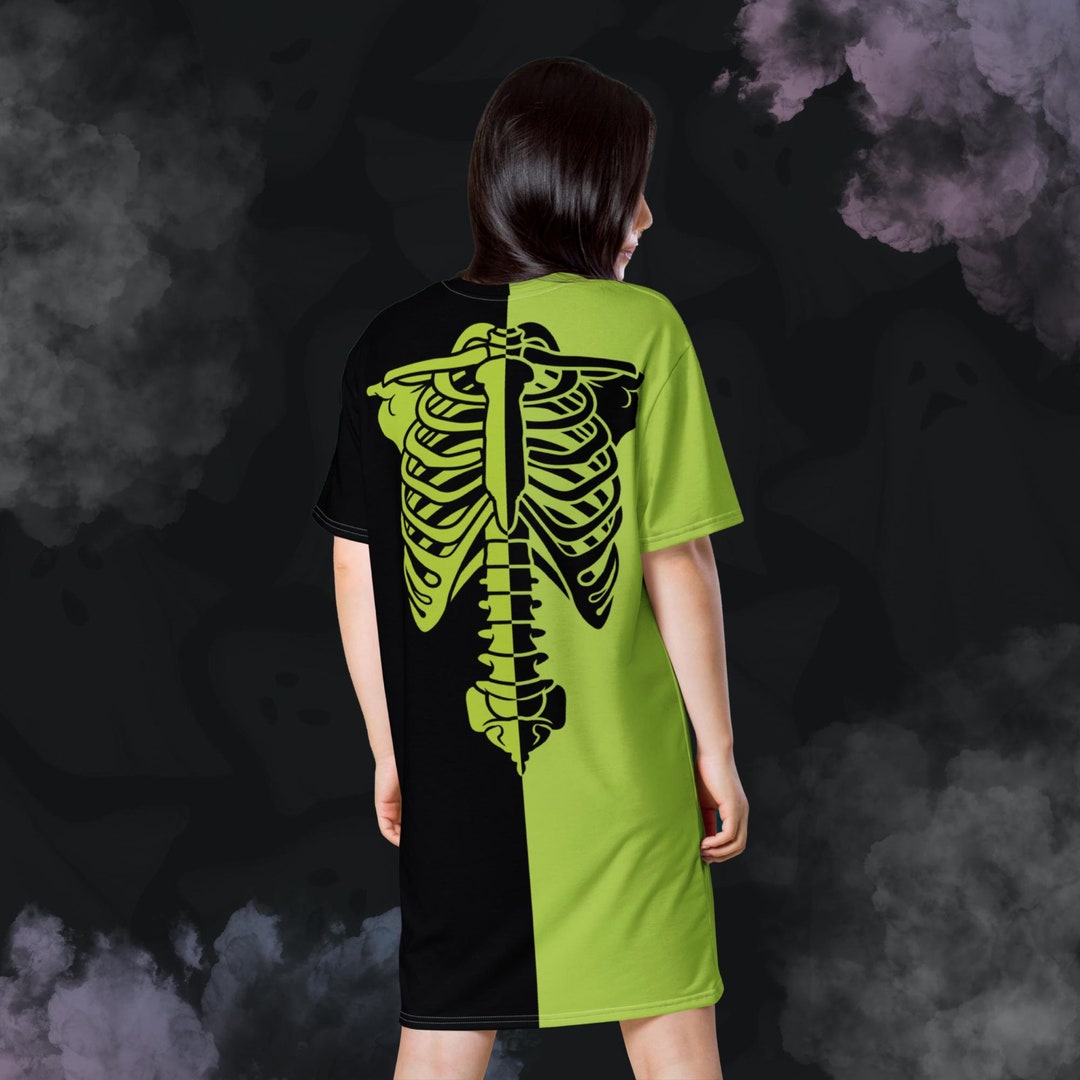 Skeleton Dress Alt Goth Aesthetic Alt Goth Fashion Goth Chic Bone Dress ...