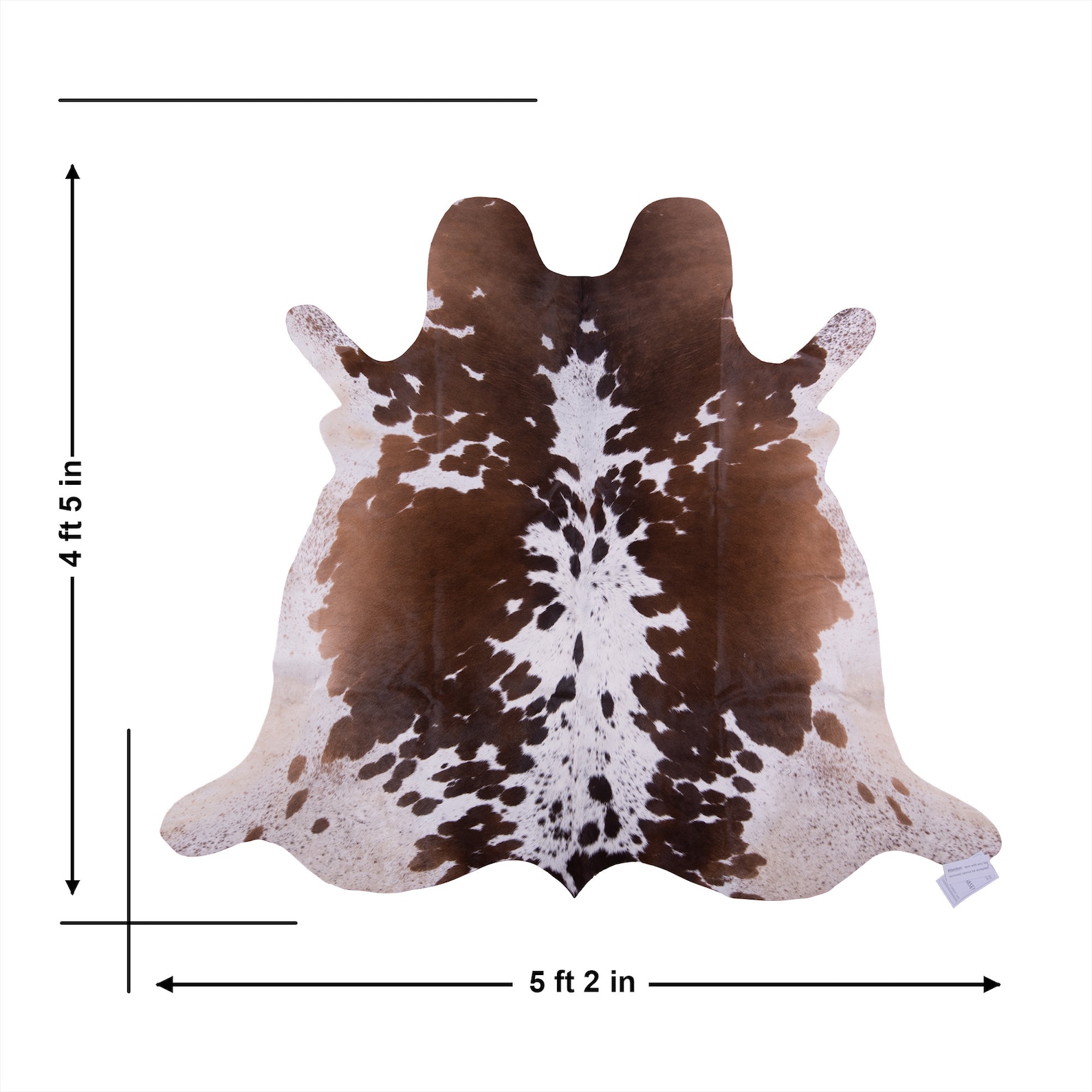 Cowhide Rug Tricolor 5x4 Ft, Genuine Cow Hide Rug Large, Brown Cow Skin ...