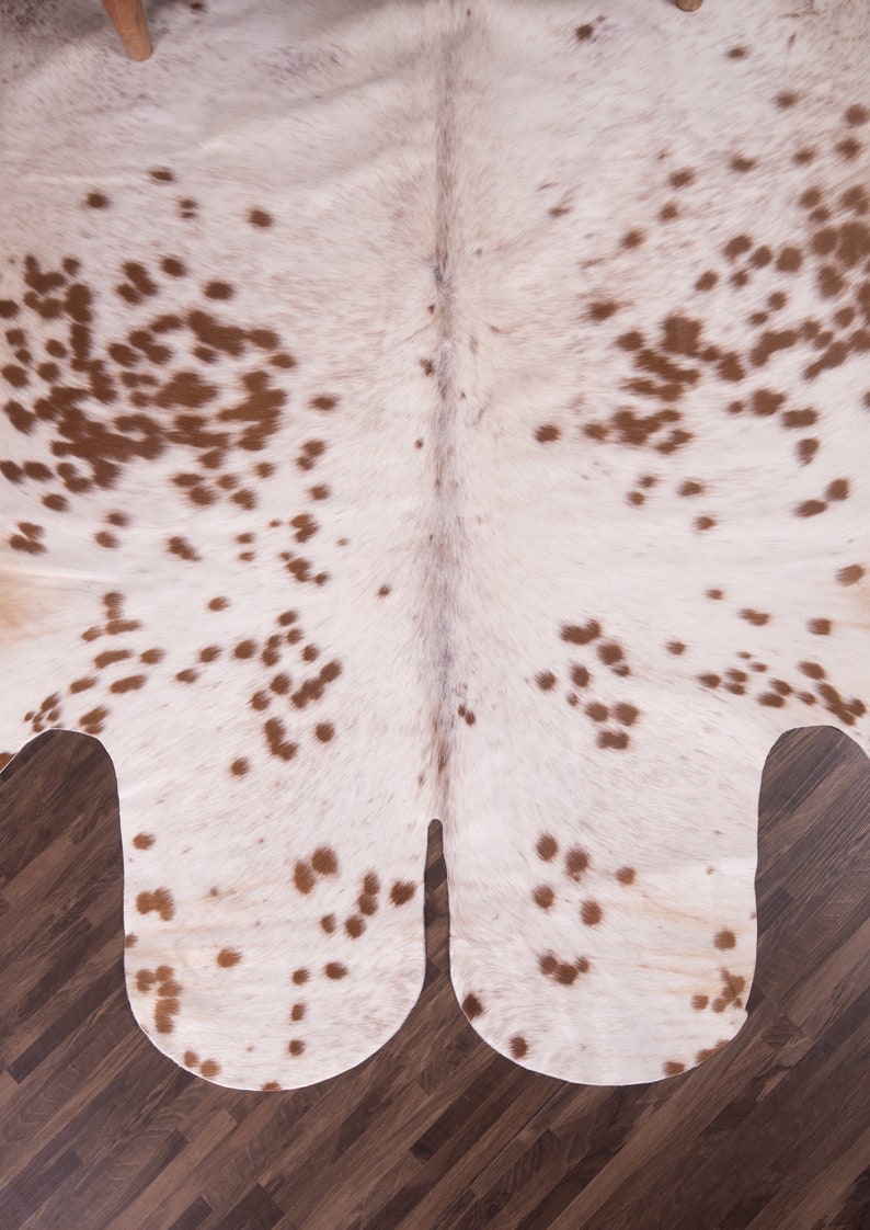 Cowhide Rug Brown and White 4x5 Ft, Cow Skin Leather, Chic and Cozy ...