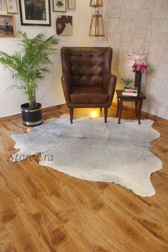 Cowhide Rug Grey Cow Hide Cow Print Carpet Animal Hide - Etsy