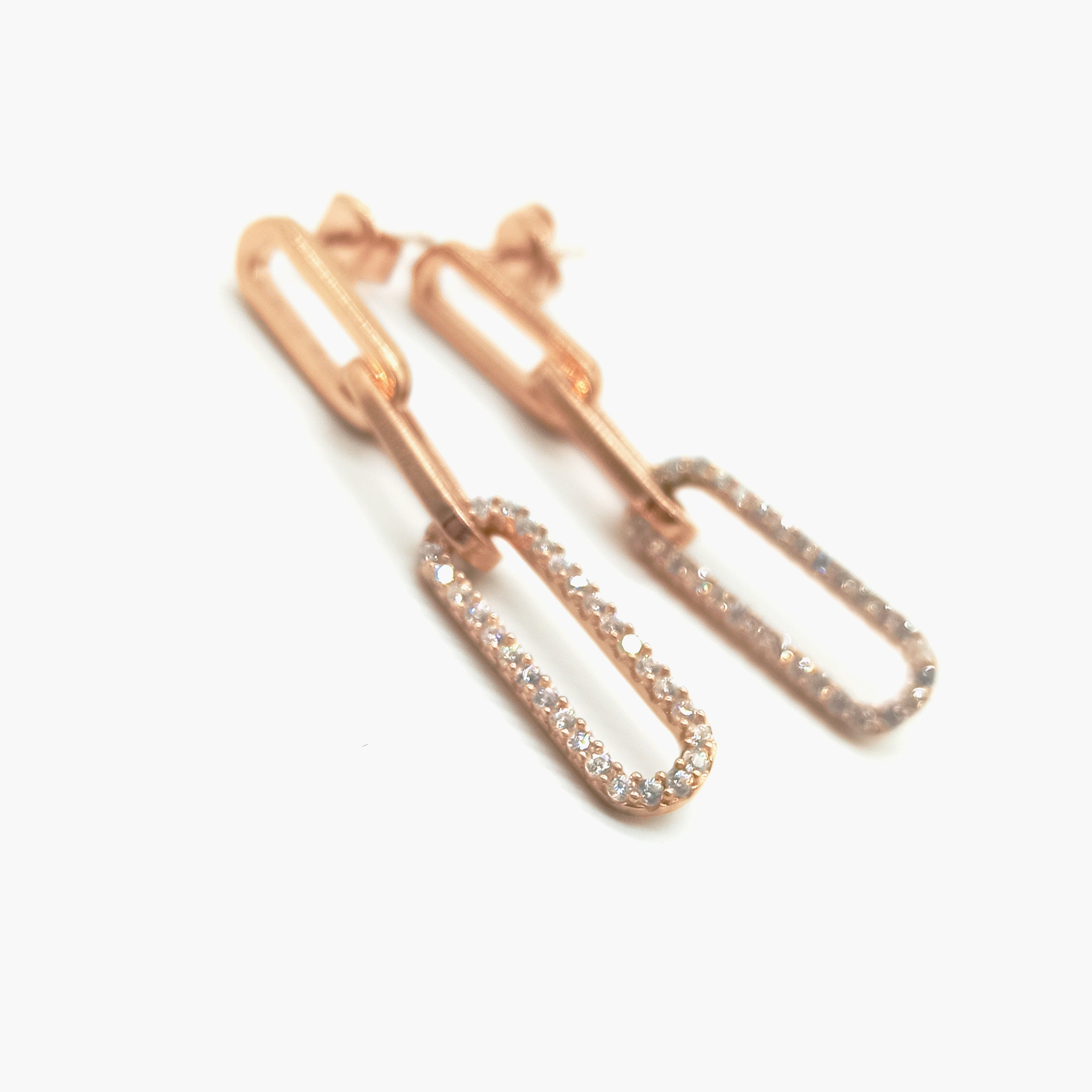 Lange Paperclip Ohrringe Goldkette Ohrringe Geschenk für sie - Etsy.de