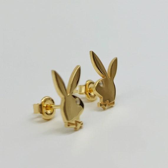 Bunny Earrings Gold Vintage Playboy Jewelry Gift for Her for Him Fashionable Gifts for Men for Women Etsy UK