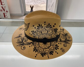 Hand Painted Fedora - Etsy