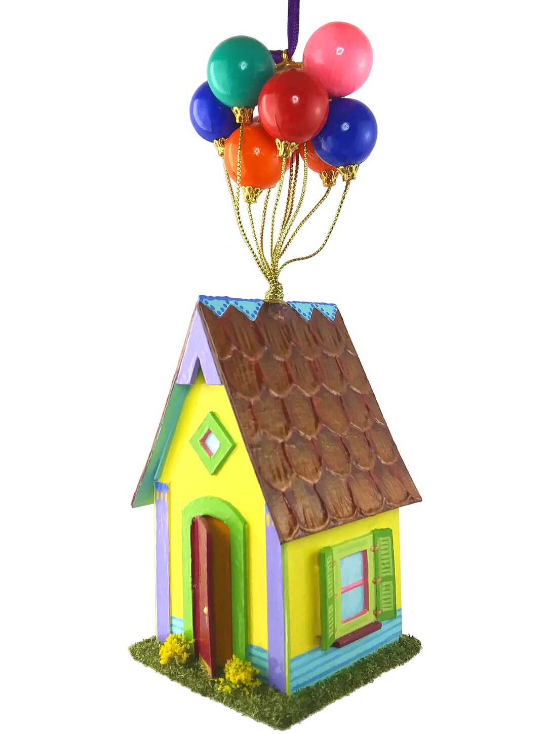 Up, up and Away Cottage Balloon Bouquet Ornament Hand Painted One of a ...