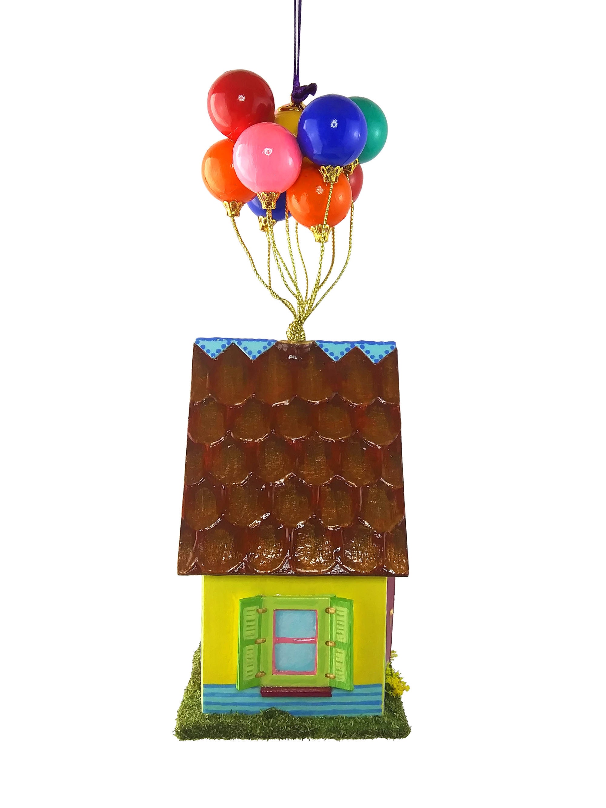 Up, up and Away Cottage Balloon Bouquet Ornament Hand Painted One of a ...