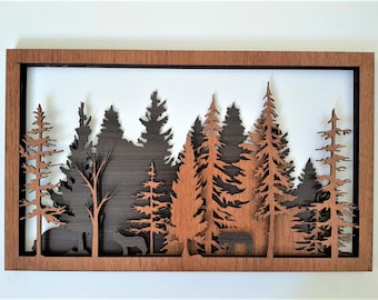 Tree Multilayer Svg - Etsy