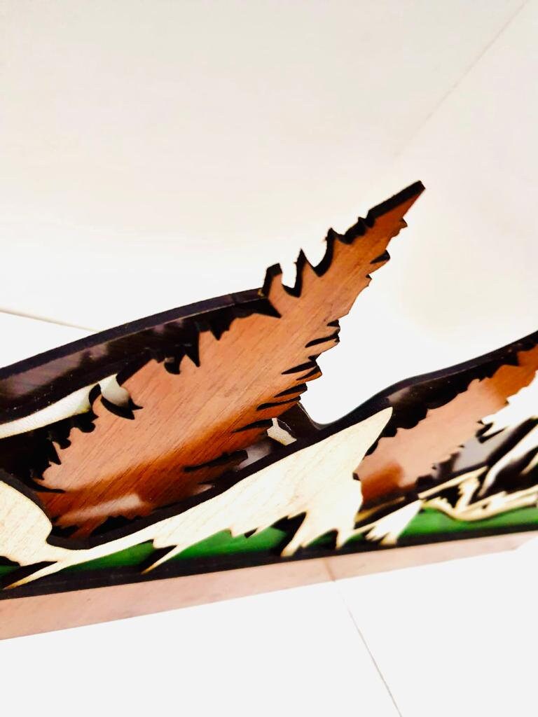 Digital File Wood Layered Forest, Glowing Forest CNC-DXF-SVG, Forest ...