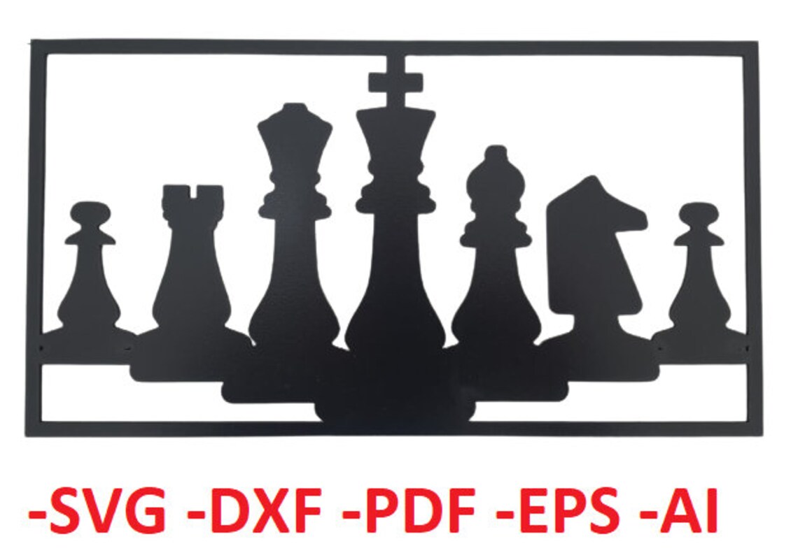 Chess Svg Digital-chess Cut Dxf File Wall Sticker-digital - Etsy