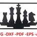 Chess Svg Digital-chess Cut Dxf File Wall Sticker-digital Vector ...