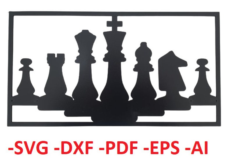 Chess Svg Digital-chess Cut Dxf File Wall Sticker-digital Vector ...