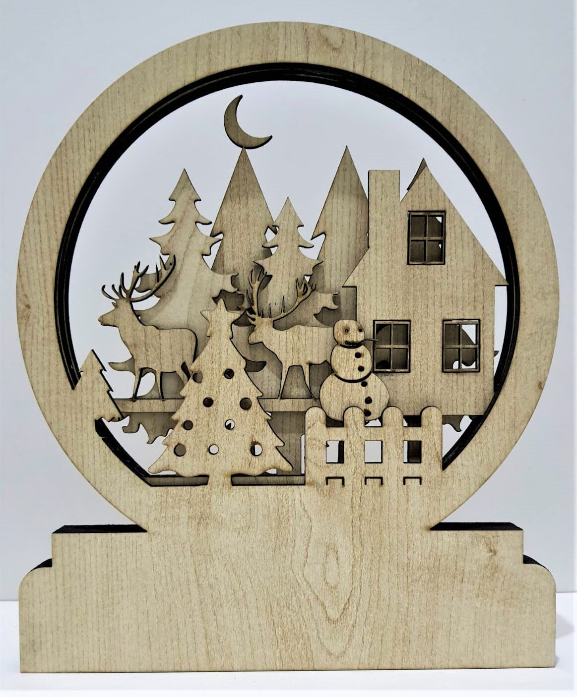 Wood Decorative New Year-cnc Vector Plan Diy-christmas Gift - Etsy