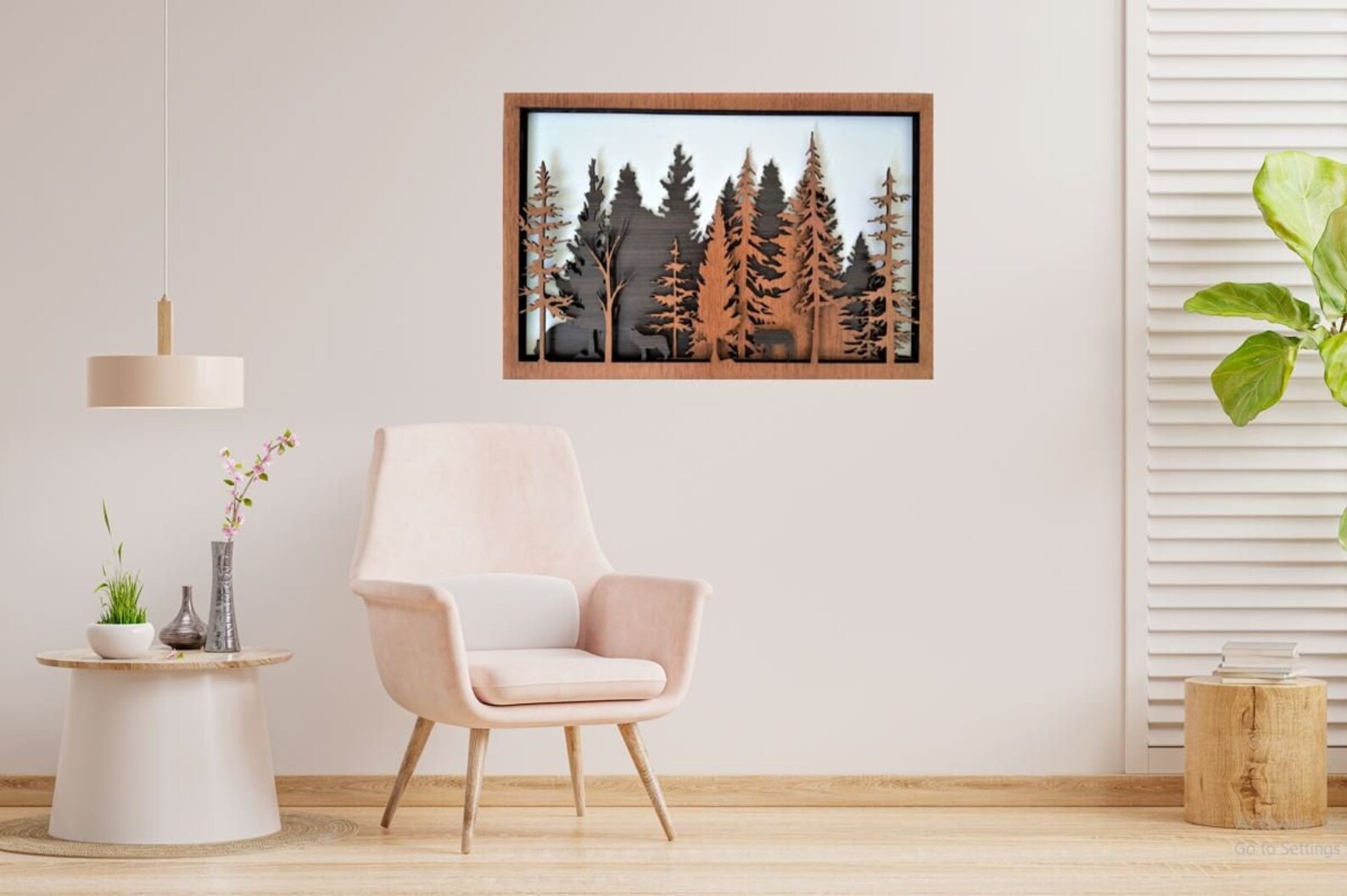 Digital File Wood Layered Forest, Glowing Forest CNC-DXF-SVG, Forest ...