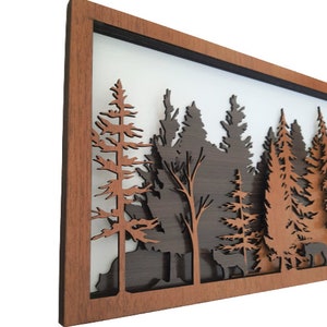 Digital File Wood Layered Forest, Glowing Forest CNC-DXF-SVG, Forest ...