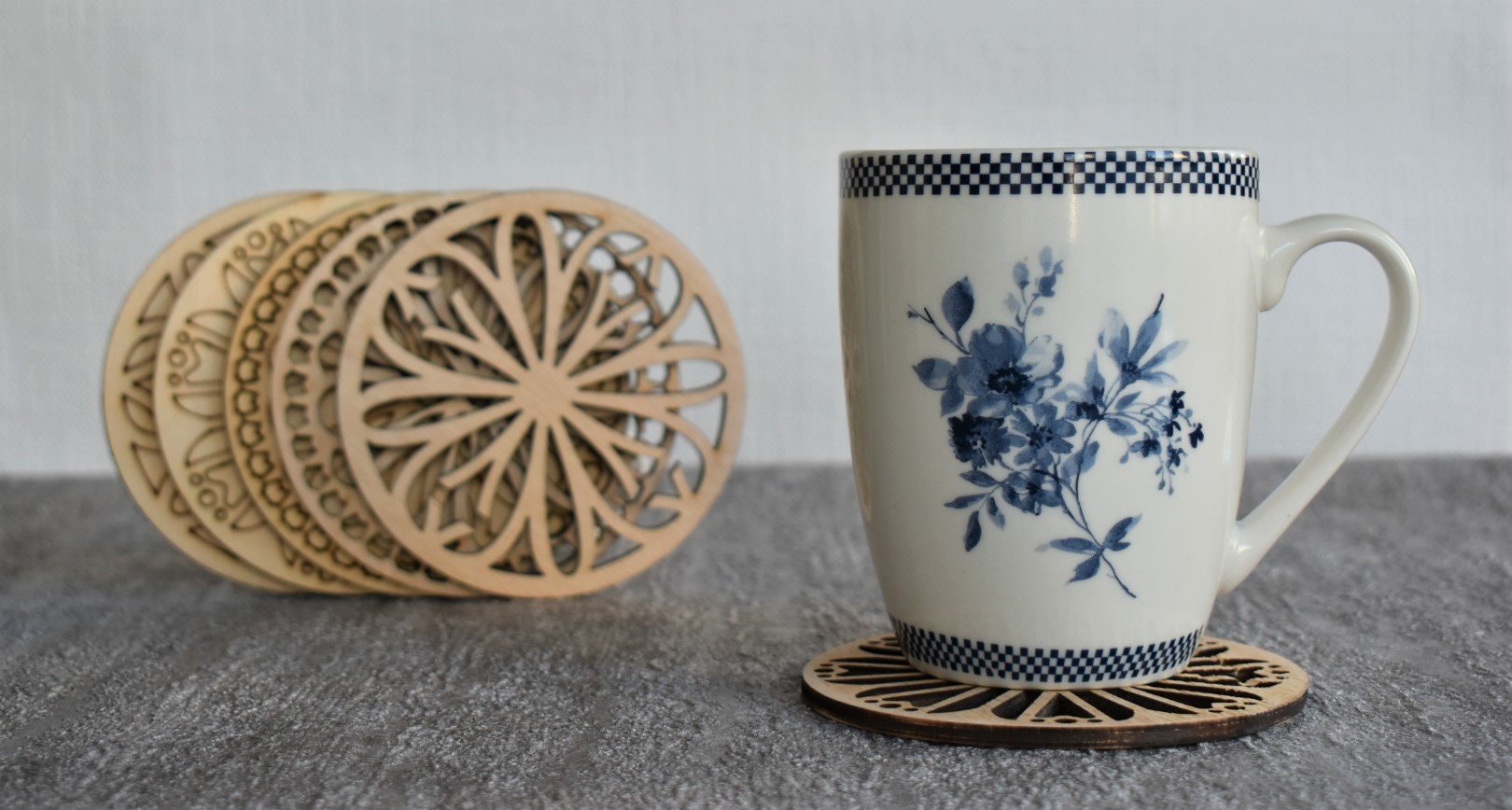 Geometric Wood Coasters-coasters Laser Cut Files Svg-glowforge ...