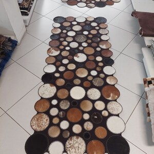 Runner Rug, Cowhide Rug, Area Rug, Handmade Rug, Leather Carpet, Rugs ...