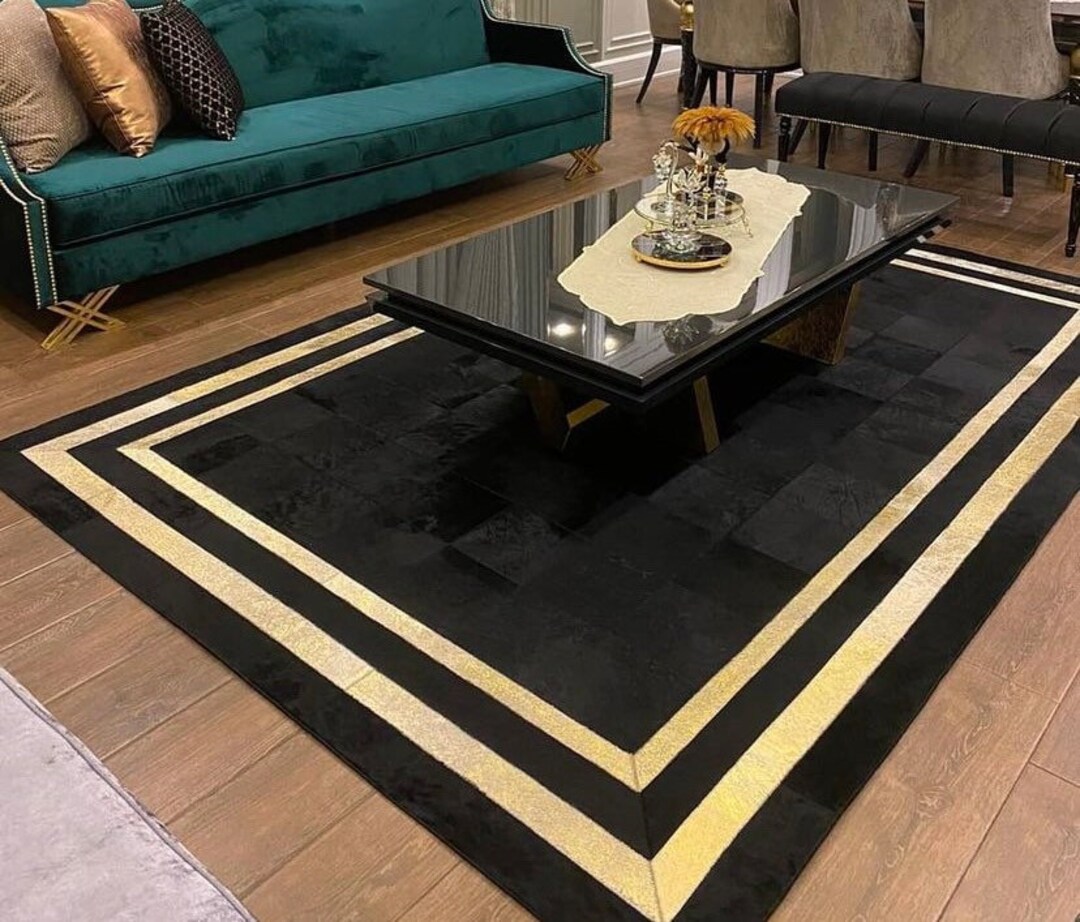 Cowhide Rug, 100% Handmade Natural Leather Rug, Sheepskin Rug, Hair on ...