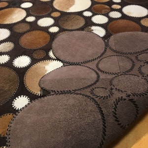 Runner Rug, Cowhide Rug, Area Rug, Handmade Rug, Leather Carpet, Rugs ...