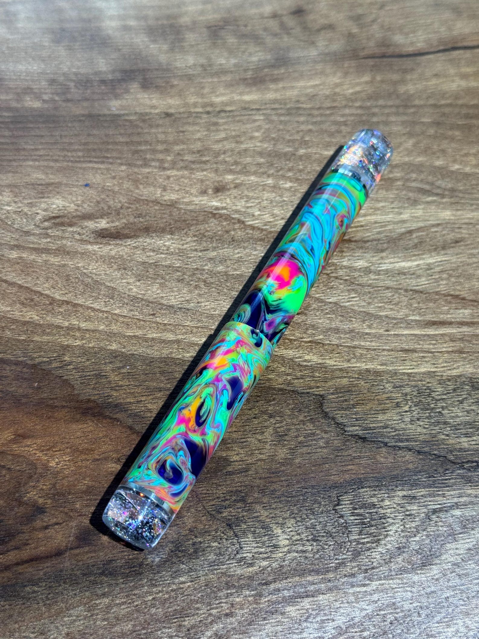 Handmade Dank Blank Holographic Fountain Pen With Matching Finials ...