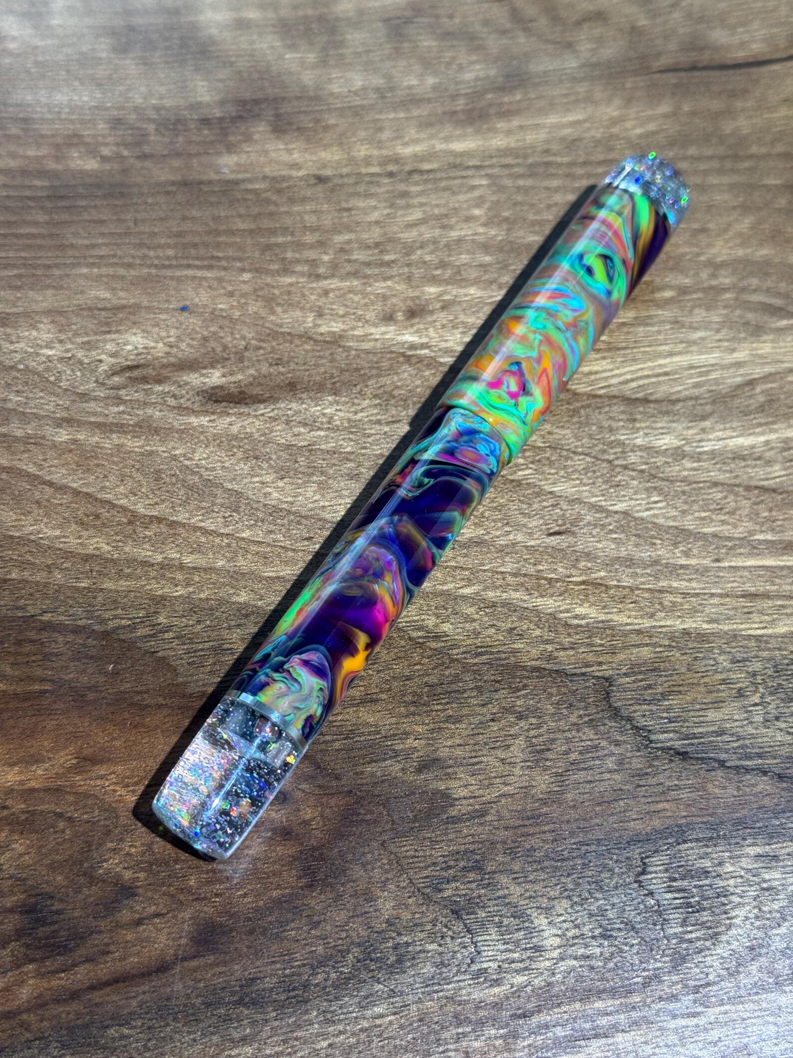 Handmade Dank Blank Holographic Fountain Pen With Matching Finials ...