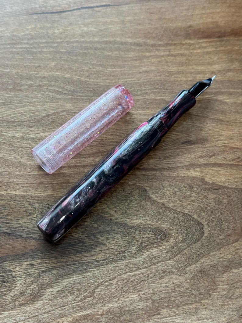 Handmade 'derby Girl' Diamondcast Fountain Pen, With Holographic Cap - Etsy