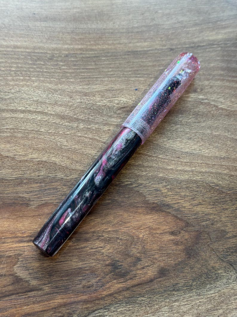 Handmade 'derby Girl' Diamondcast Fountain Pen, With Holographic Cap - Etsy