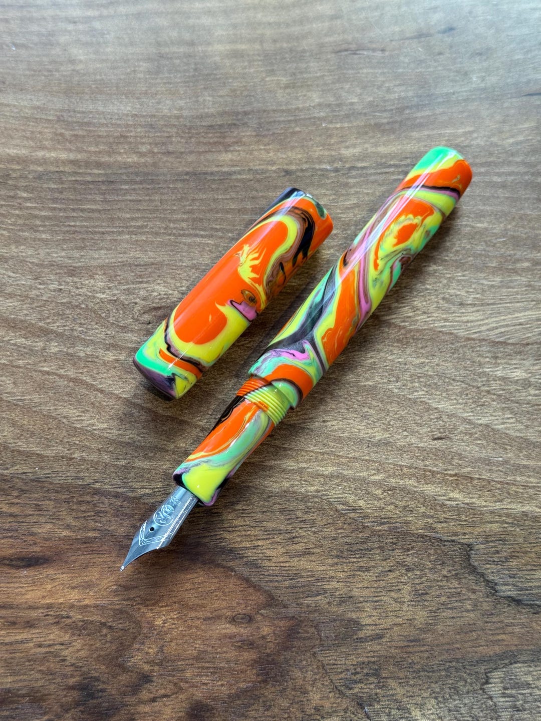 Handmade 'laser Punk Graffiti Melt' Fountain Pen, Luxury Collectable ...