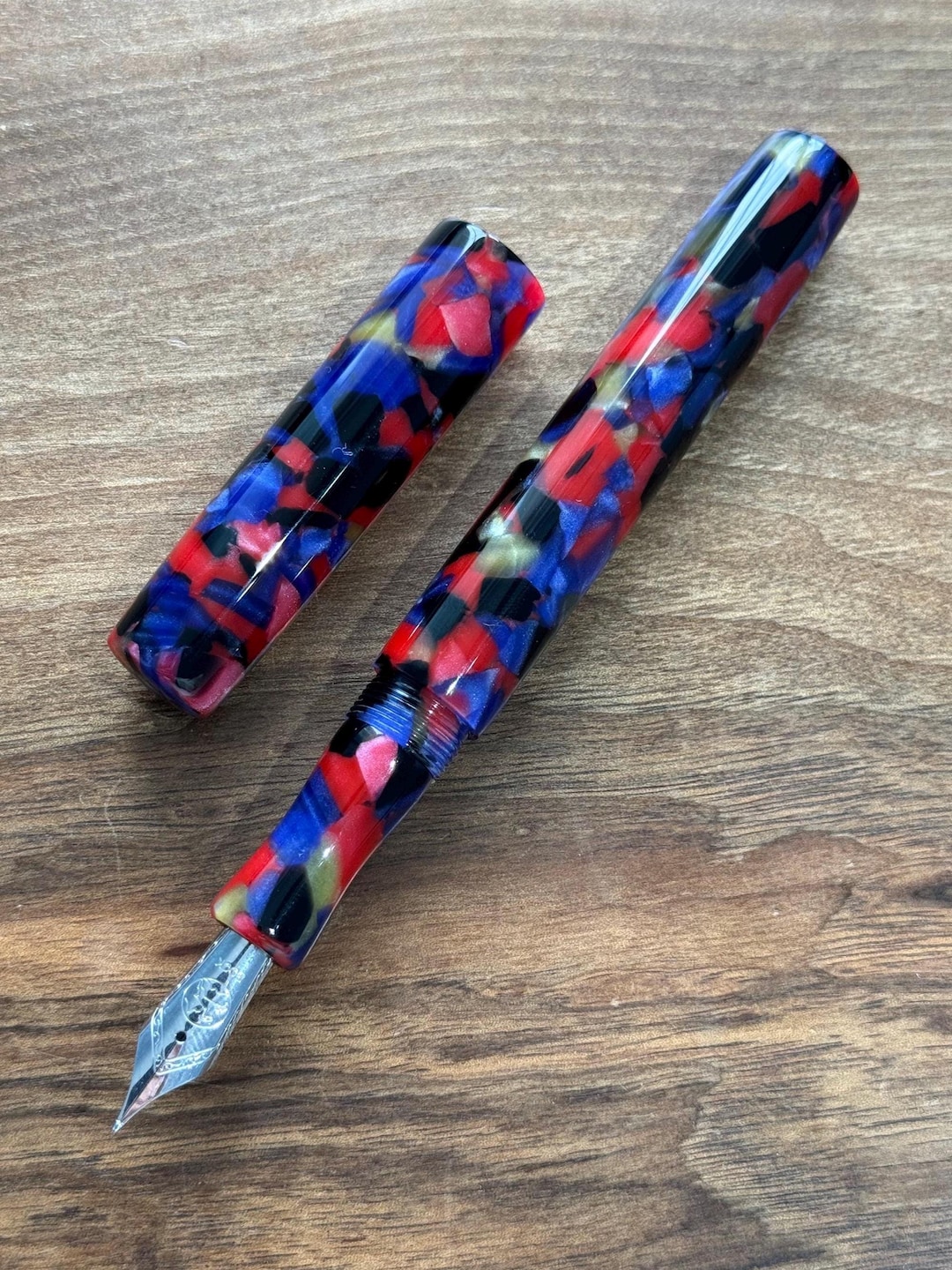 Handmade Red and Purple Crush Fountain Pen - Etsy