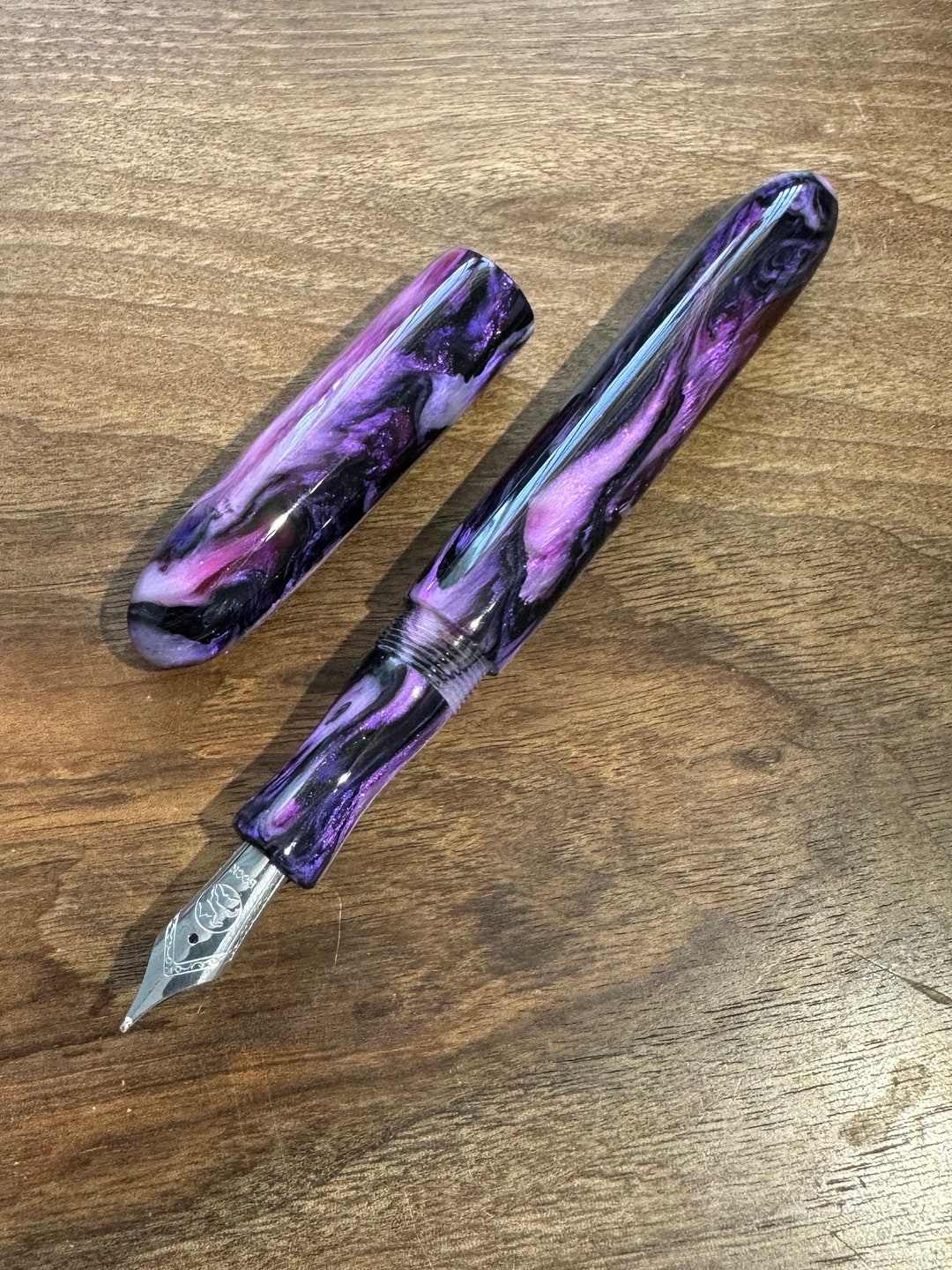 Handmade 'dusky Orchid Abalone' Fountain Pen - Etsy
