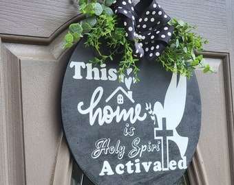 Front Door Decor | Holy Spirit Activate | Christian/religious ...