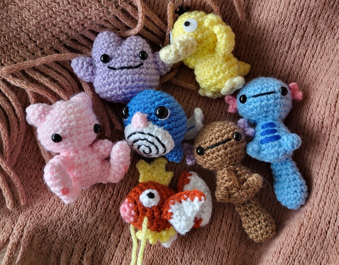 Mini Pokemon Bundle Amigurumi Crochet Pokemon Keychains Bundle of 2, 3 ...