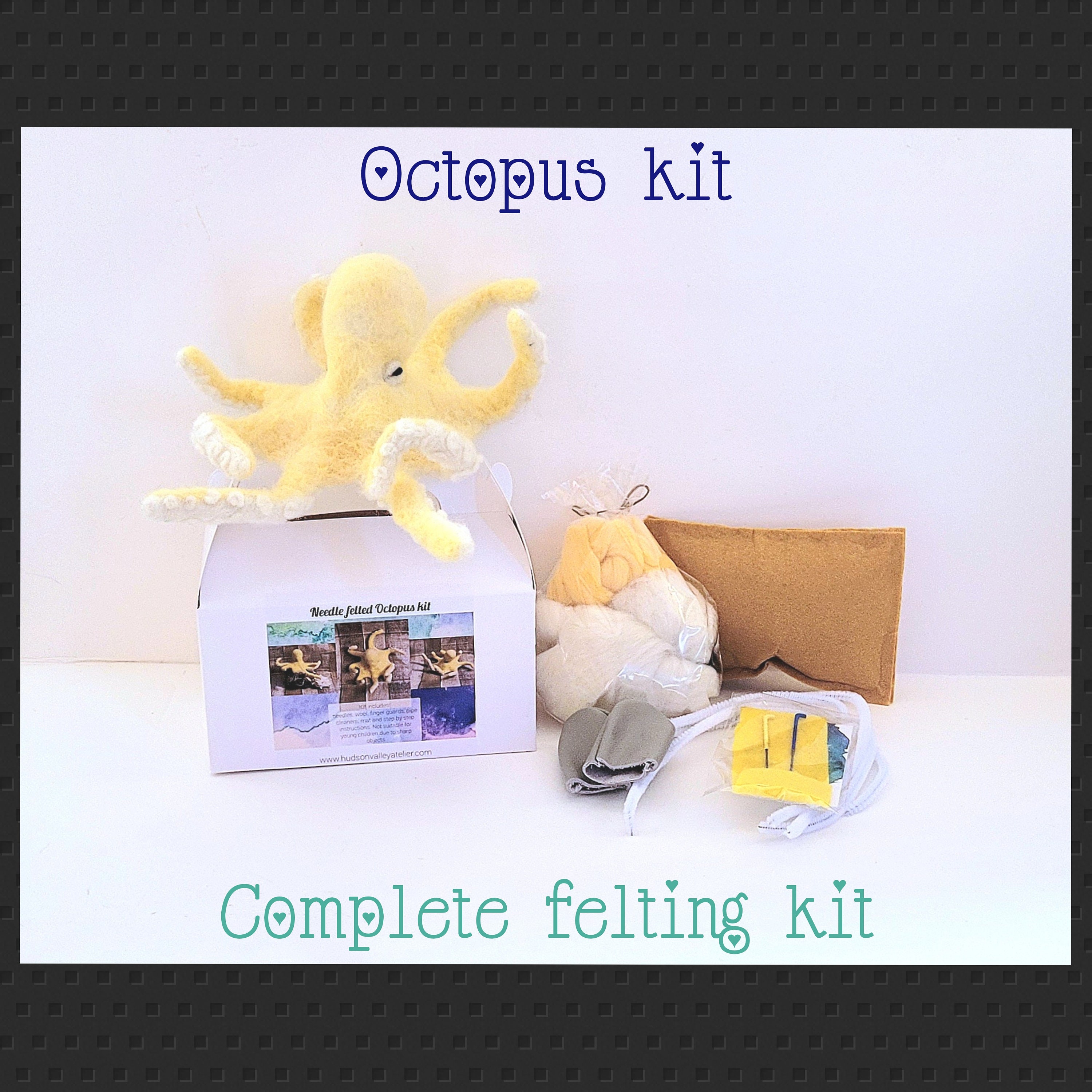 Octopus Needle Felt Kit Intermediate Beginner - Etsy