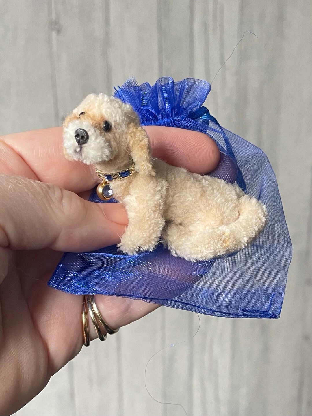 Miniature Pet Portrait Cavapoo or Cockapoo Dog Figure Approx 4cm Tall ...