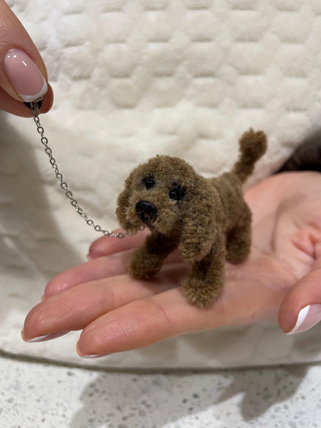 Dolls House 1/12th Scale Large Poodle Cross Dog Approx Size 5cm ...