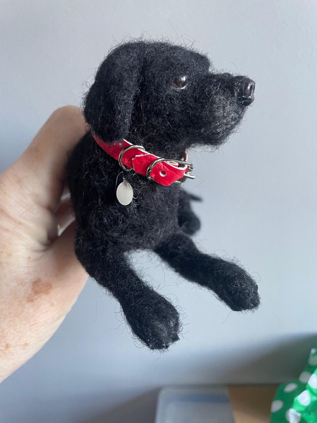 Needle Felted Black Labrador Dog Figure Retriever Pet Portrait ...