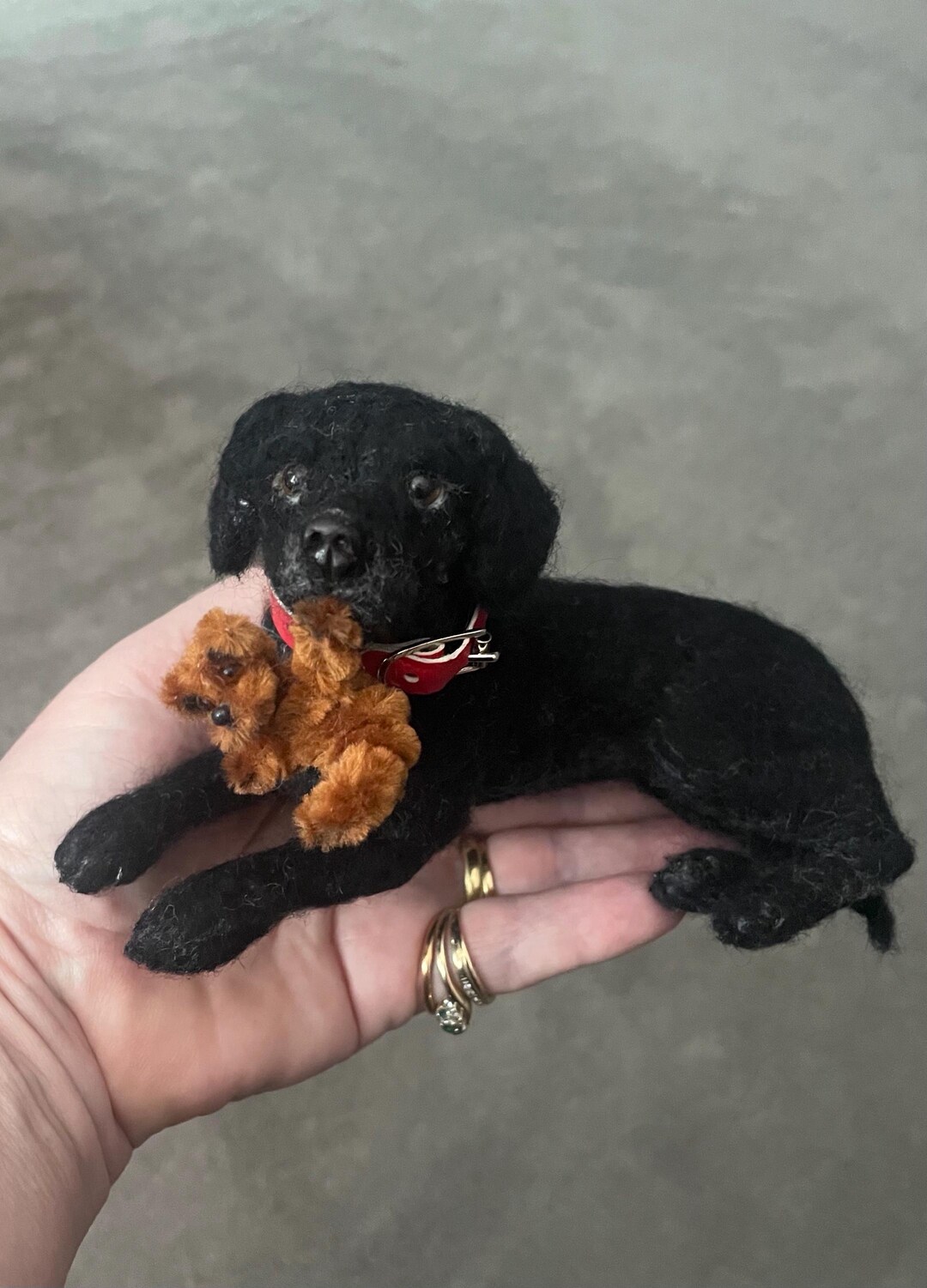 Labrador Retriever Dog Portrait Sculpture Needle Felted Black Labrador ...