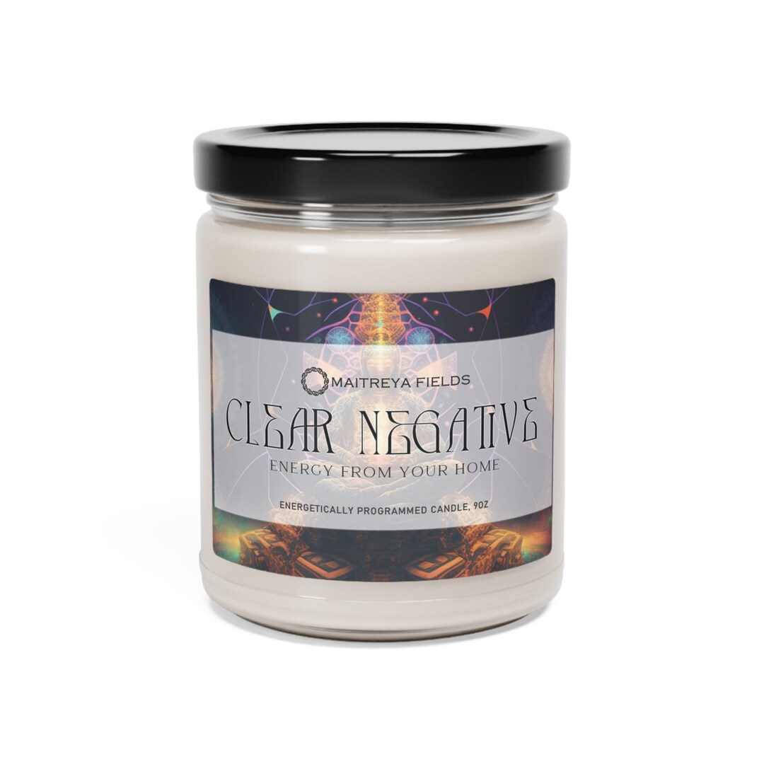 Clear Negative Energy Soy Candle, 9oz - Etsy