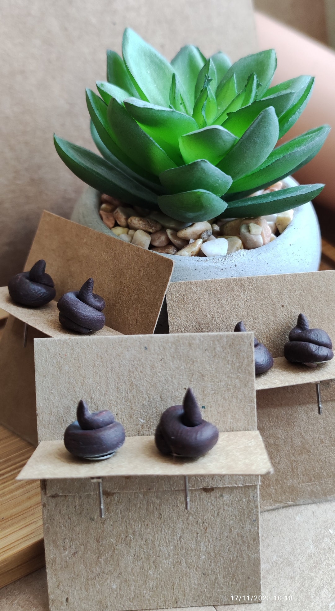 Poo Design, Shit Earrings , Poo Art,absurd Design ,joke Gift , Poo ...