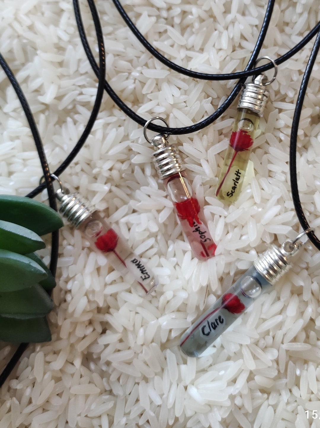 Name on Rice,,personalised Rice, Rice Necklace, Rice Name Necklace ...