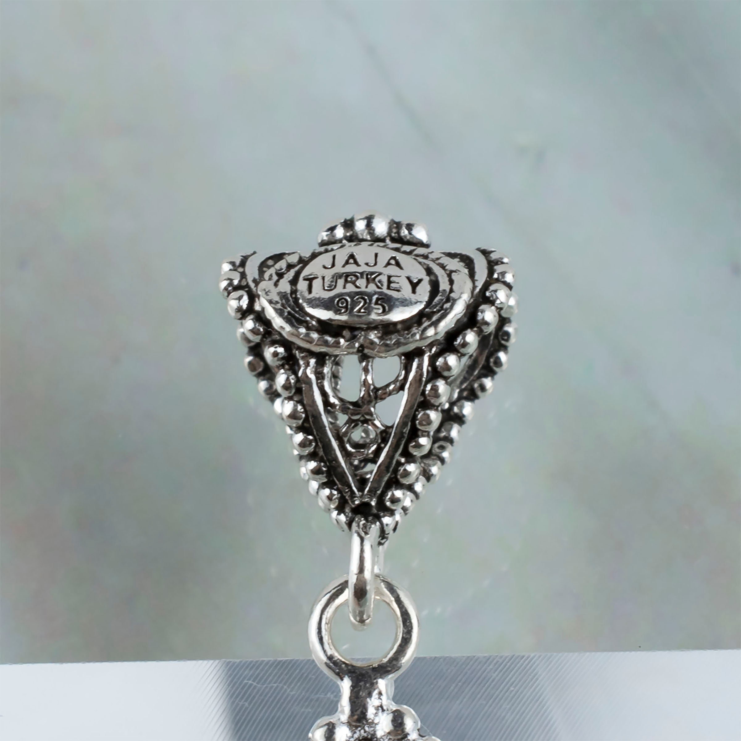Sterling Silver Daisy Floral Design Filigree Style Pendant Necklace ...